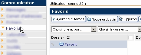 Où dois-je gérer mes favoris dans STRATO Communicator 3.5?