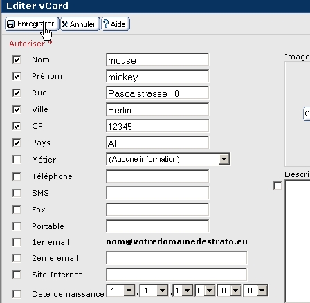 Comment gérer ma vCard (carte de visite) personnelle avec STRATO ...